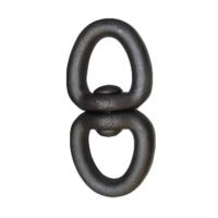 China 0.3T - 6T Marine Rigging Hardware Double Round Eye Swivel Zinc Plated for sale