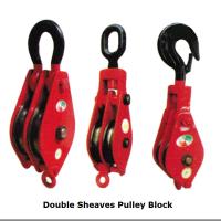 China Power Coated Marine Rigging Hardware 12mm - 42mm Double Sheave Pulley Block for sale