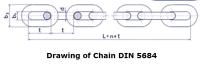 China Galvanized DIN 5684 Chain 10mm Galvanised Chain M4 - M22 0.35kg/M for sale