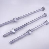 China 8 Inch To 36 Inch Power Line Fittings HDG Square Head Bolts ISO for sale
