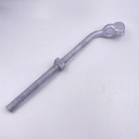 China Galvanized Electric Power Fittings HDG Thimble Eye Bolt With Nut for sale