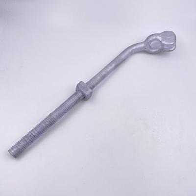 China Galvanized Electric Power Fittings HDG Thimble Eye Bolt With Nut for sale