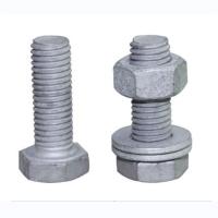 China Carbon Steel Power Line Fittings Hot Forged HDG Hex Bolt And Nut Grade  6.8 for sale