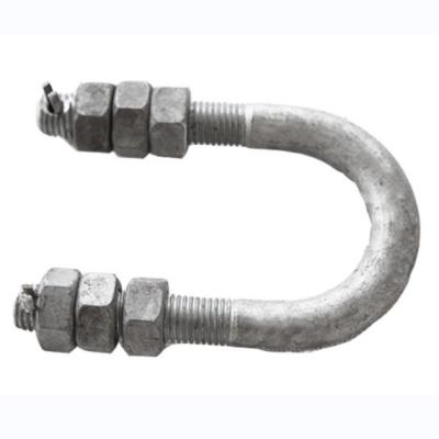 China 35KN Electric Power Fittings HDG U Bolt 80MM - 140MM for sale