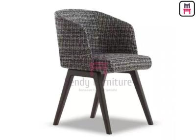 China Grey Fabric Upholstered Dining Chair With Armrests For Restaurant Use for sale