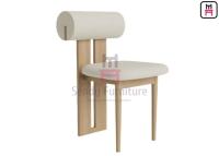 China Vintage White Berber Fleece Upholstered Dining Chair Without Armrests for sale