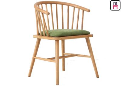 China IW-101 Sleek Back Ash Wood Restaurant Chairs With PU Leather Upholstered for sale