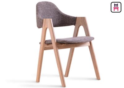 China Classical Strong Solid Wood Restaurant Chairs With Leather Fabric Seats for sale