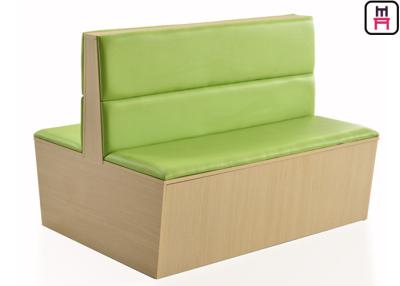 China 2 Channles Back Wood Restaurant Booth , Double Face Upholstered Banquette Seating for sale