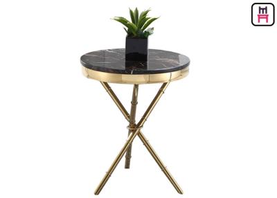 China Crossed Triangle Base Coffee Table Round Modern , High End Coffee Tables Living Room for sale