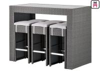 China 4-8 People Bar Height Outdoor Dining Set , Outdoor Bar Stools And Table Set for sale