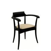 China Modern Ergonomic Curved Design Wood Restaurant Chair with Solid Wood Frame and Customizable Upholstery for sale