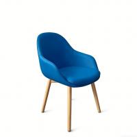 China Blue Modern Ergonomic Upholstered Dining Chair for sale