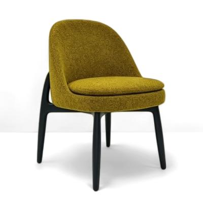 China Unique Shape White Ash Wood Chair, Ergonomic Enveloping Seat Dining Chair for Cafe Hotel Dining Room for sale