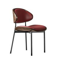 China Metal Restaurant Chair, Modern Plywood Upholstered Dining Chair for Commercial & Home Dining for sale