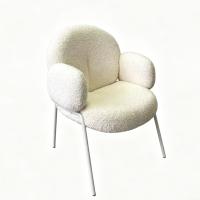 China Modern Boucle Upholstered Dining Chair with Detachable Frame for Commercial & Home Use for sale