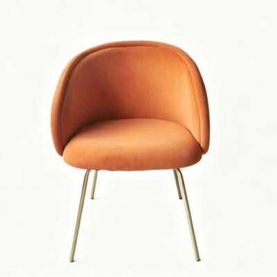 China Modern Fan-Back Upholstered Dining Chair with Detachable Legs for Cafe & Restaurant for sale