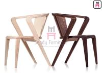 China Z Shaped Wood Restaurant Chairs Crossed Arm Ash Indoor Usage With Armrests for sale
