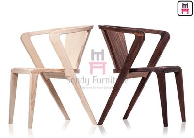 China Z Shaped Wood Restaurant Chairs Crossed Arm Ash Indoor Usage With Armrests for sale