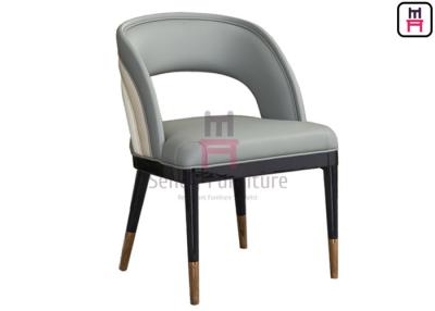 China Open Back Rainbow Leather Wood Restaurant Chairs With Gold Stainless Steel Feet for sale