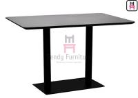 China Heat-resisting & Waterproof 55 inch Length MDF with Maple Wood Veneer Fast Food Dining Table for sale