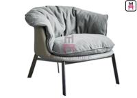 China Upholstered Unfolder 0.6cbm Metal Base Sofa Chair Height 45cm for sale