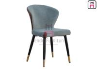 China 0.38cbm Bowed Backrest Metal Restaurant Chair PU Leather for sale