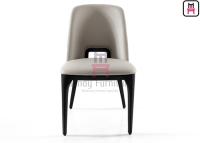 China Hollowed Back Upholstered Wood Restaurant Chair Tufted Leather for sale