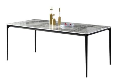China Slab Stone Artificial Marble Dining Table For 4 Seats / 6 Seats for sale