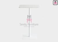 China Terrazzo Top H105cm Square Bar Tables OEM Powder Coating Steel Bar Tables for sale