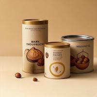China Nuts Packaging Paper Tube Cans Airtight Sealing Cylindrical Paper Box Custom Printing for sale