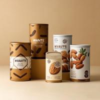 China Nuts Packaging Paper Tube Cans Airtight Sealing Cylindrical Paper Box Custom Printing for sale