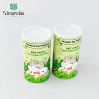 China Airtight Barrier Pet Food Paper Cans Packaging Moisture Proof Paper Tube With Lids for sale