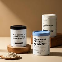 China Protein Powder Paper Cans Packaging Airtight Paper Cylinder Box Custom Brand Sizes for sale