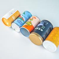 China Anti Bacteria Food Paper Canisters Paper Cans Packaging For Cereal Pet Treats for sale