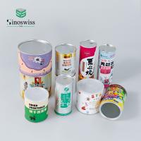 China Leakproof Food Paper Cans Packaging Protein Powder Cardboard Canisters Customizable for sale