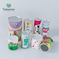 China 53mm -177mm Diameter Food Paper Cans Packaging for Protein Powder Tea Coffee for sale