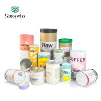 China 53mm -177mm Diameter Food Paper Cans Packaging for Protein Powder Tea Coffee for sale