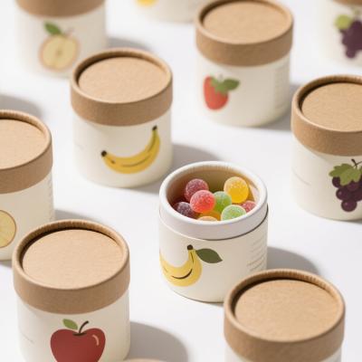 China Customizable High Density Paper Tubes Packaging Food Grade Cardboard Cylinders With Lids for sale