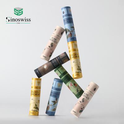 China OEM Cylindrical Cardboard Paper Tubes Packaging Printed Canister Box Custom Logo for sale
