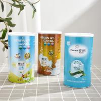 China Leakproof Food Paper Cans Packaging Protein Powder Cardboard Canisters Customizable for sale