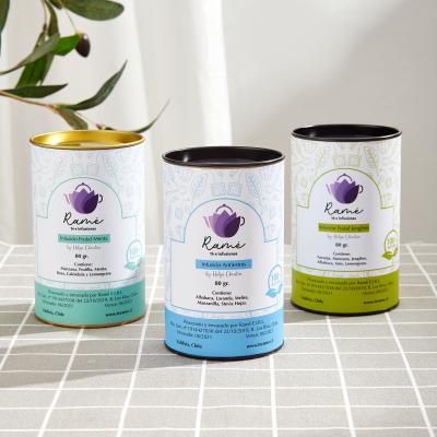 China Recyclable Empty Coffee Paper Cans Packaging With Airtight Lid Custom Sizes for sale