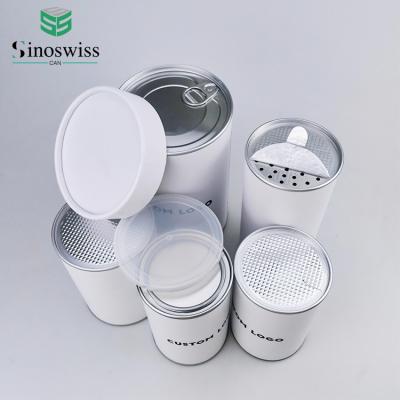 China OEM ODM Airtight Seal Food Paper Cans Packaging Cylinder Box For Snack Nut Storage for sale