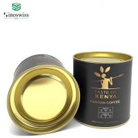 China Manual Sealing Moisture Proof Coffee Paper Cans With Food Grade Aluminum Lining for sale