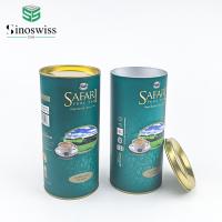 China Matte Cardboard Cylinder Box Aluminum Foil Kraft Paper Cans for Coffee Packaging for sale