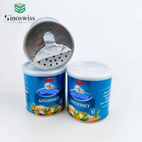 China Food Safe Spice Paper Tubes With Patented Dispensing Lid Kraft Paper Tube Container for sale