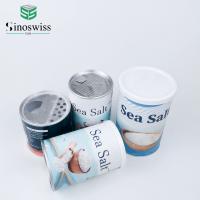 China Custom Paper Tube Packaging Food Grade Airtight Lid Salt Spice Paper Packaging Can for sale