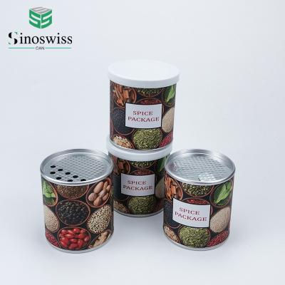 China Reusable Cardboard Tubes For Packaging Salt Sesame Sugar Spice Paper Container for sale