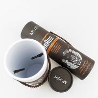 China Festive Round Kraft Paper Tube Gift Box Packaging With Carry Handle Custom Design for sale