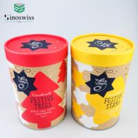 China Color Printed Cylindrical Paper Tube Gift Box Packaging For Candy Chocolate Treats for sale